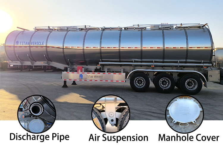 45000 Liters Aluminum Semi Tanker Trailers for Sale in Zambia, Kabwe